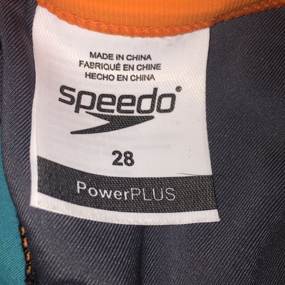 Speedo | Swim | Orange And Black Powerplus Speedo Swimsuit | Poshmark